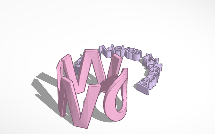 3D design Words project #3 - Tinkercad