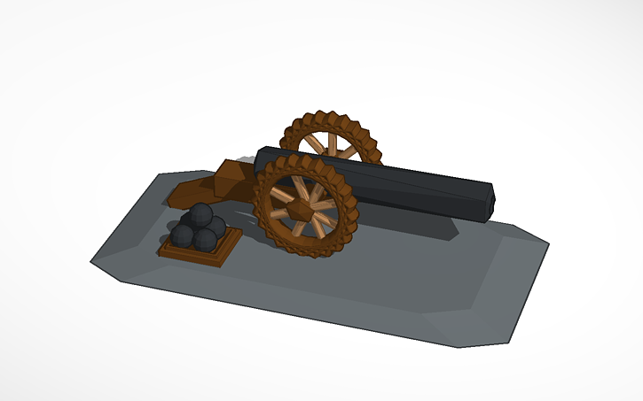 3D design cannon - Tinkercad