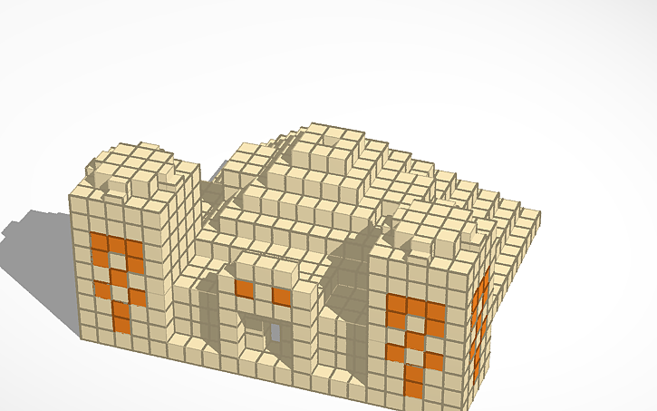 3D design Desert temple - Tinkercad