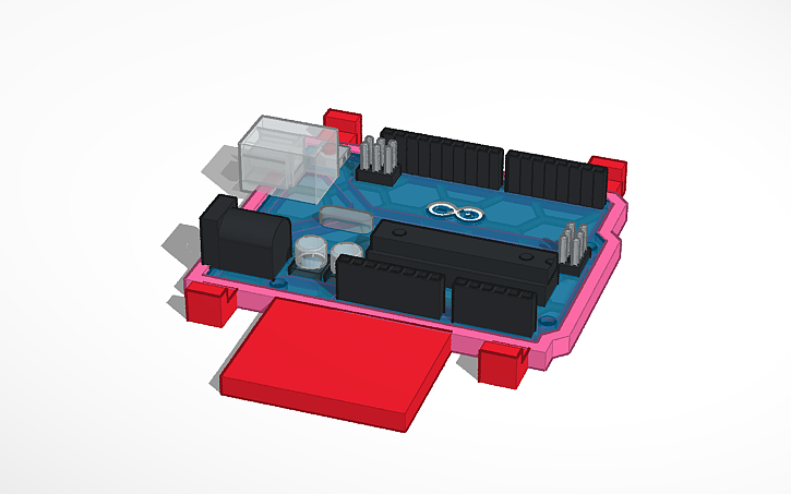 3D design soporte arduino UNO - Tinkercad