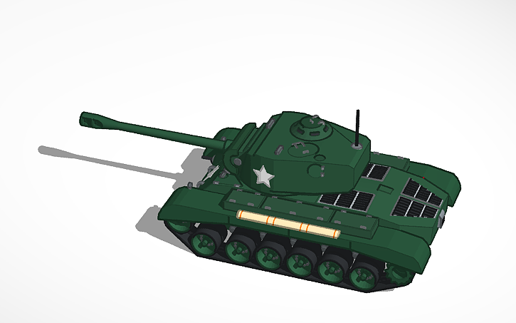 3D design M26 Pershing - Tinkercad