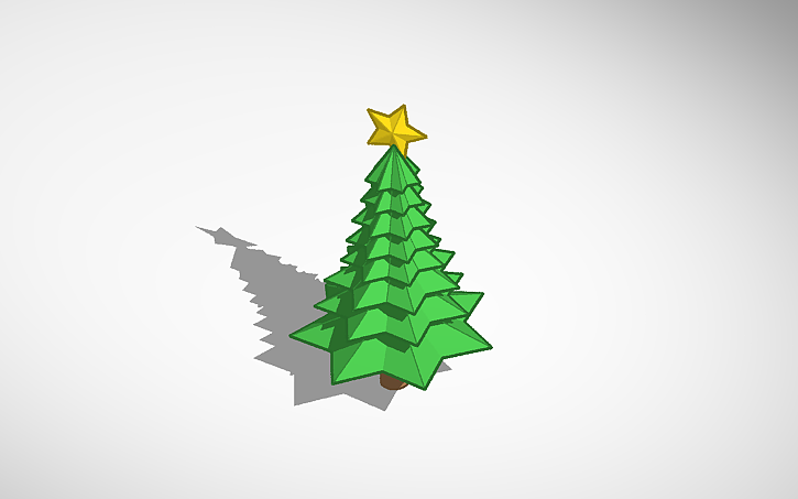3D design christmas tree - Tinkercad