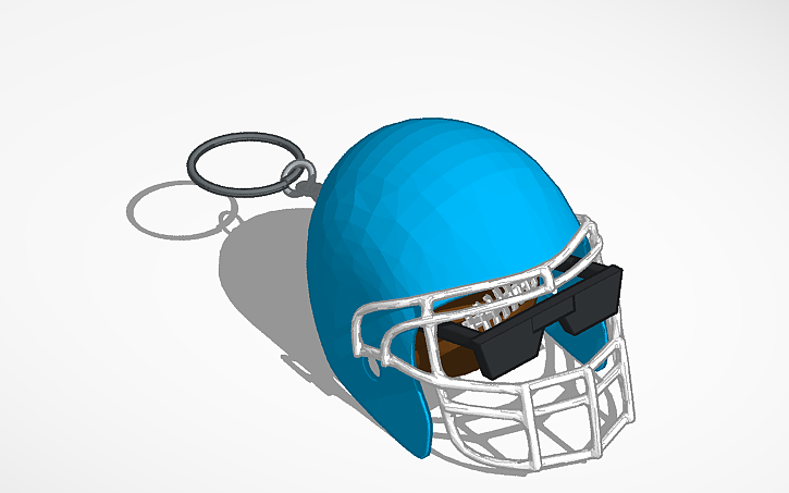 3D design American Football Keychain - Tinkercad