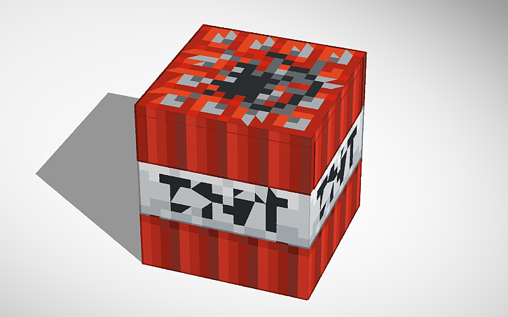 3D design Minecraft TNT - Tinkercad