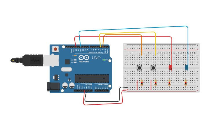 Circuit design COMP 1045 Lab 5 - Tinkercad