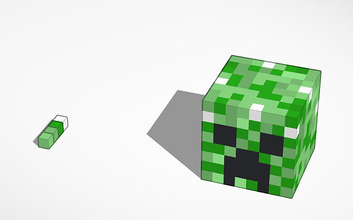 3D design Minecraft Creeper Head - Tinkercad