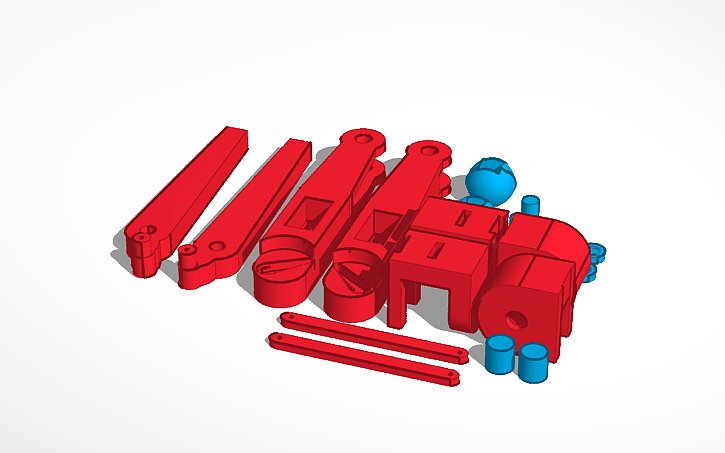 3D design v1 front legs - Tinkercad