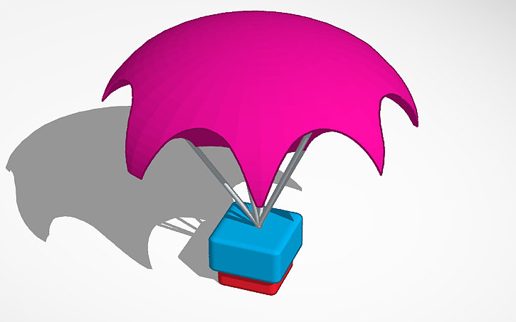 3D design parachute - Tinkercad