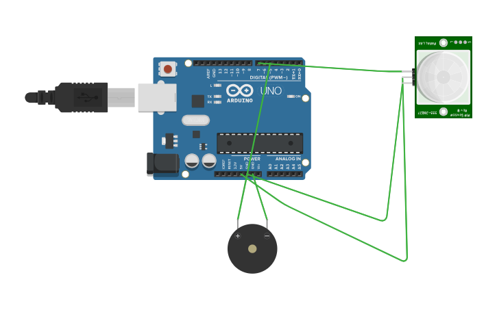 Circuit design Tiku Security - Tinkercad