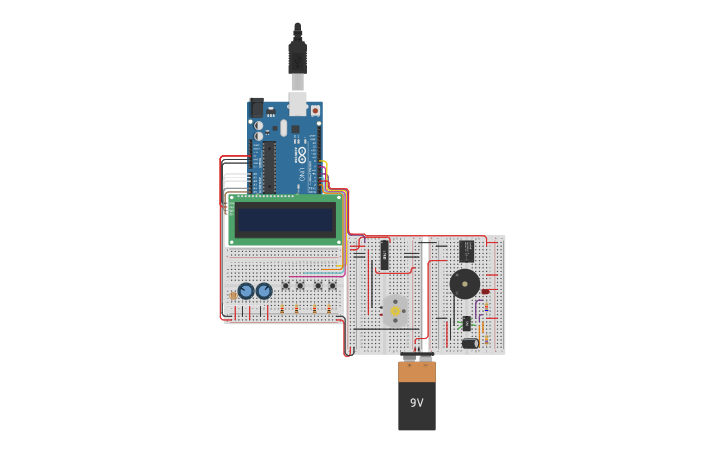 Circuit design Temperature and Humidity Controller - Tinkercad