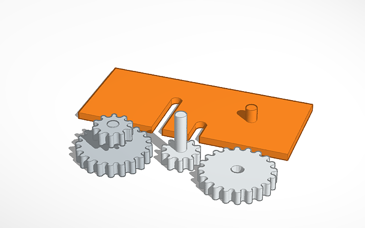 3D design simple gear box - Tinkercad