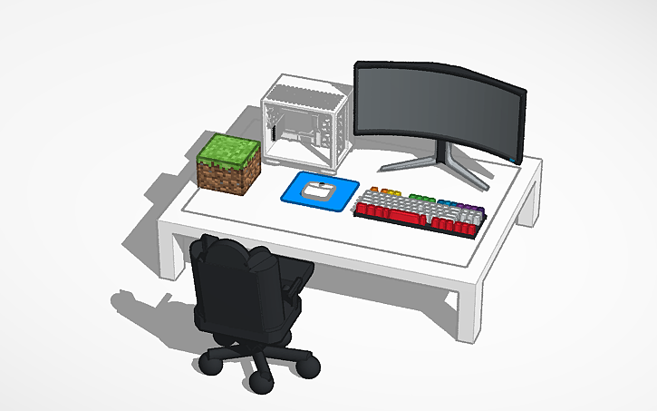 3D design Gaming Setup - Tinkercad