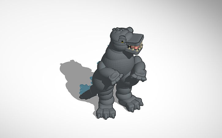 3D design Godzilla Model - Tinkercad