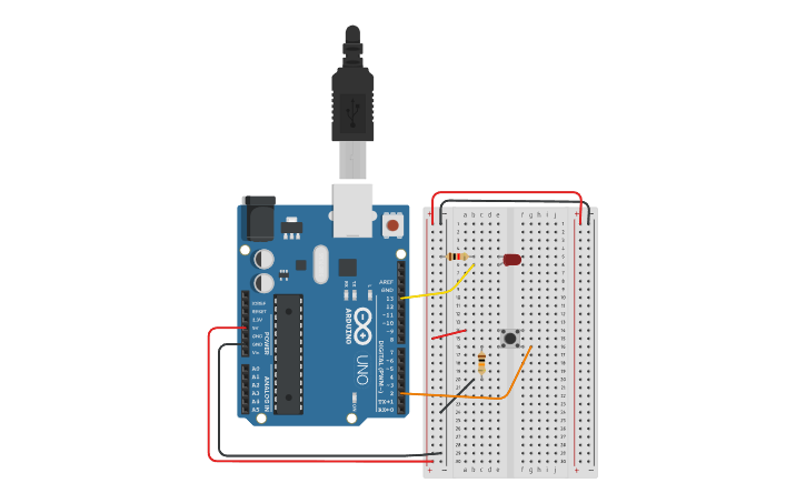 Circuit design elaborare input - Tinkercad