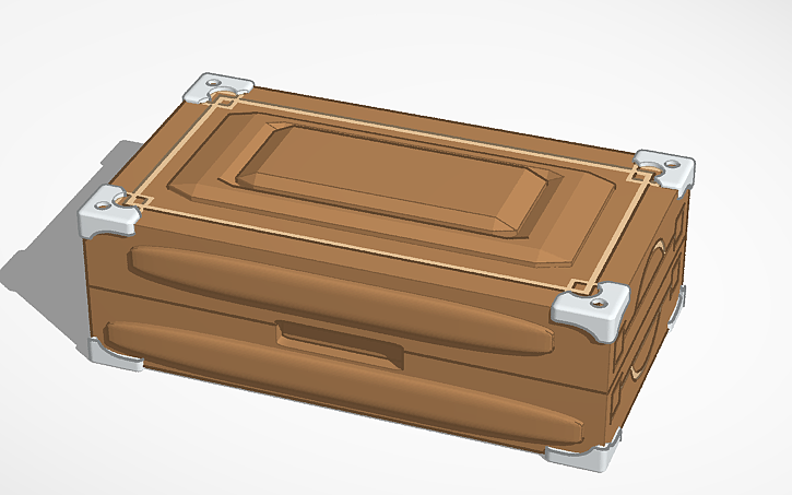 3D design Theoretical Functional Hinged Box - Tinkercad
