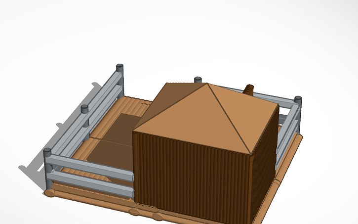 3D design little hut - Tinkercad