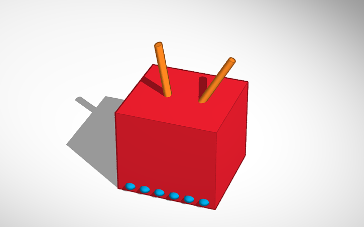 3D design Old School TV - Tinkercad