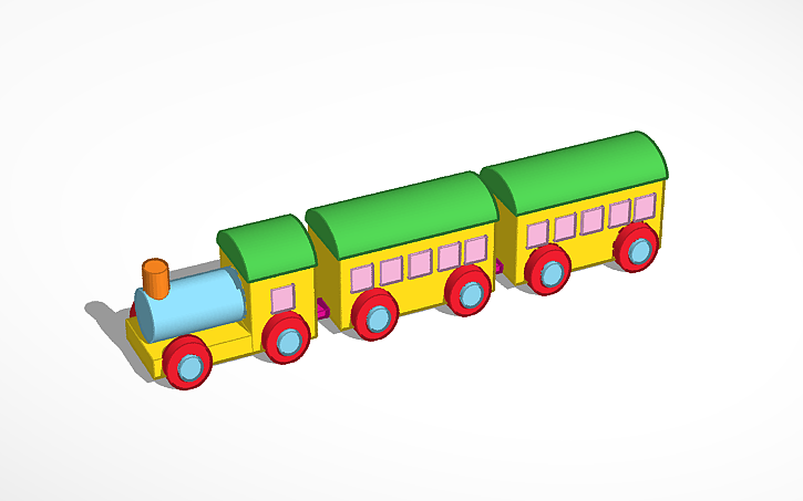 3D design Toy train - Tinkercad