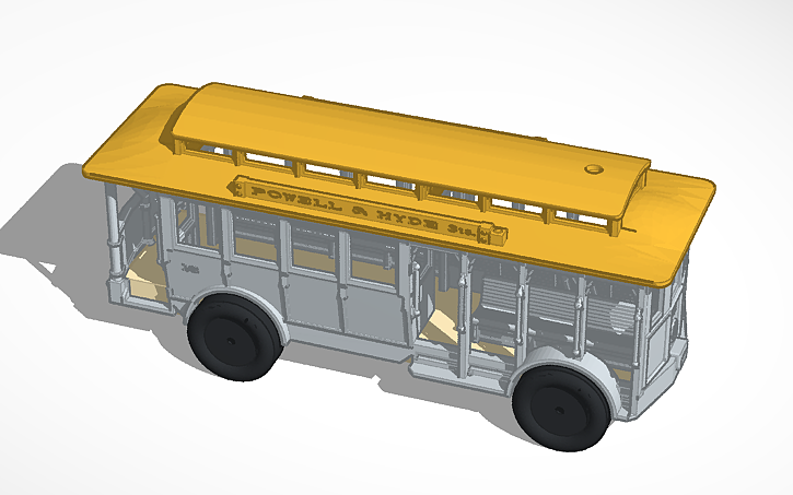 3D design Cable Car Pinewood derby Car - Tinkercad