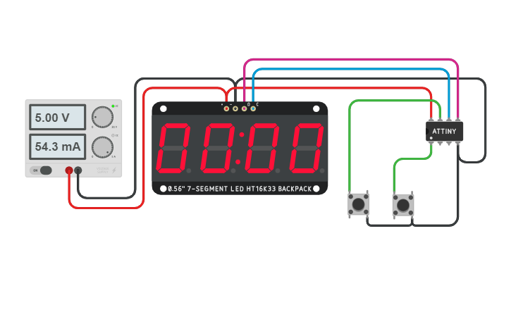 Circuit Design Hour Clock Tinkercad