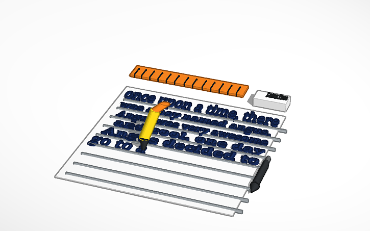 3D design writing - Tinkercad