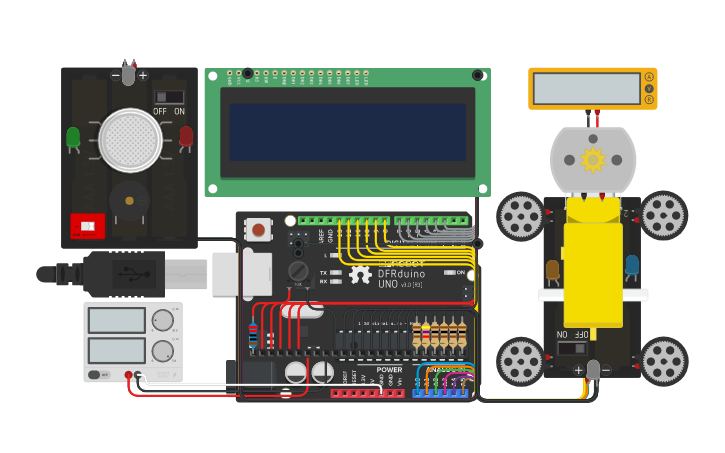 Circuit Design Car Alcohol Level Detection Tinkercad