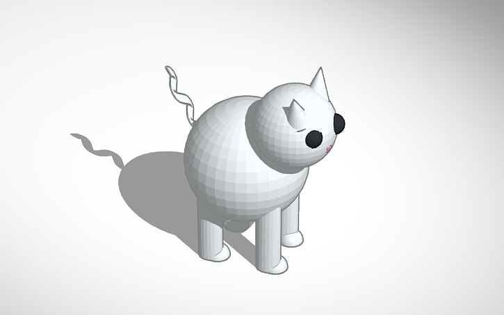 3D design Tinker cat - Tinkercad