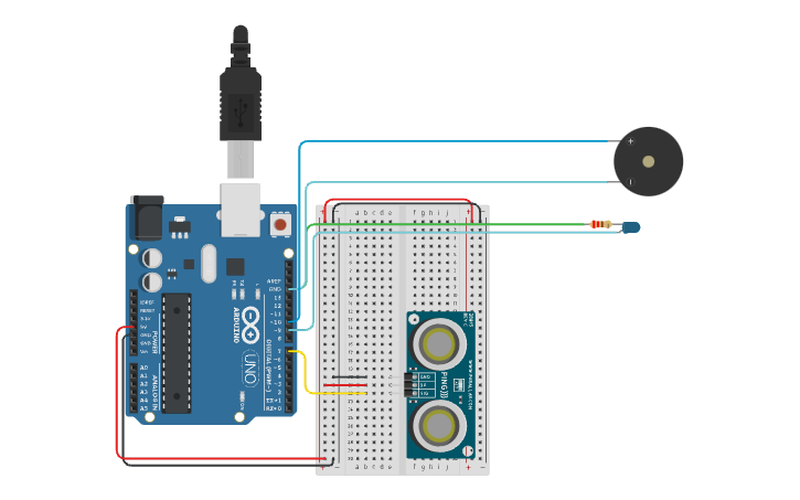 Circuit design buzzer - Tinkercad