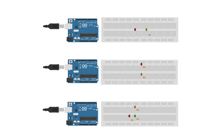 Circuit design Alumnos Reto circuito serie- paralelo y mixto (protoboard) - Tinkercad