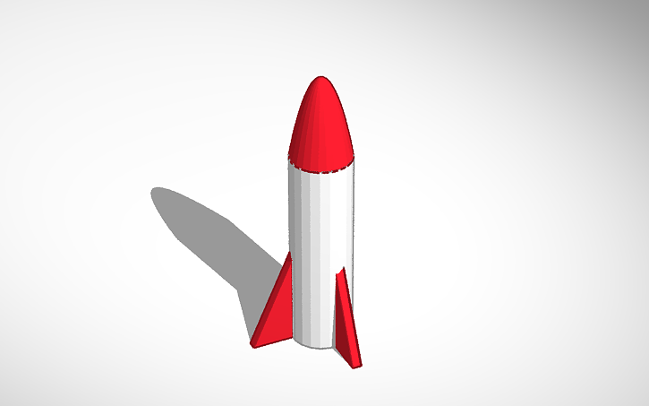 3D design simple rocket - Tinkercad