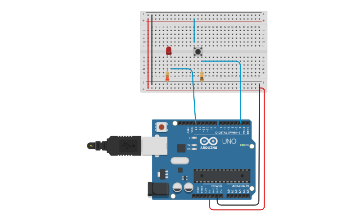 Circuit Design Push Button With Arduino Tinkercad