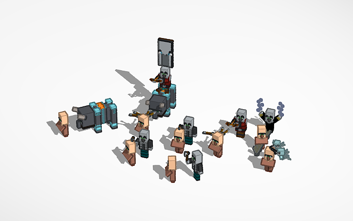 3D design minecraft all illagers - Tinkercad