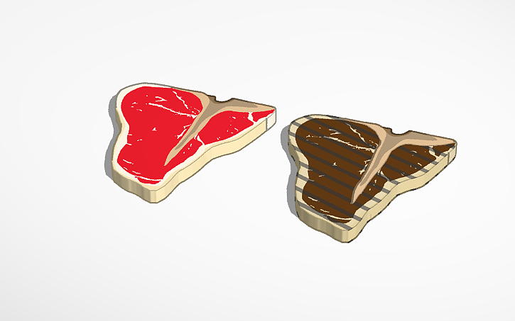 3D design T-Bone Porterhouse Steak - Tinkercad