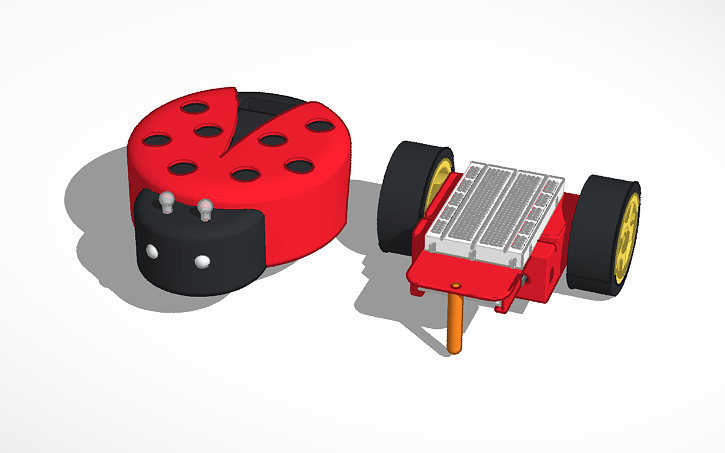 3D design Line Following Robot - Tinkercad
