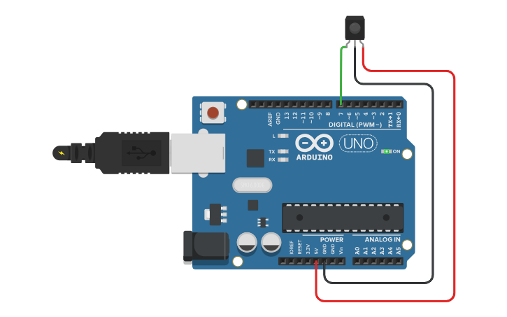 Circuit design ir sensor - Tinkercad