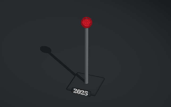3D design New year’s 2025 ball drop sim lab - Tinkercad