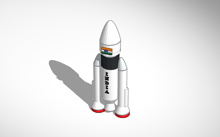 3D design GSLV Mk III - ISRO - Tinkercad