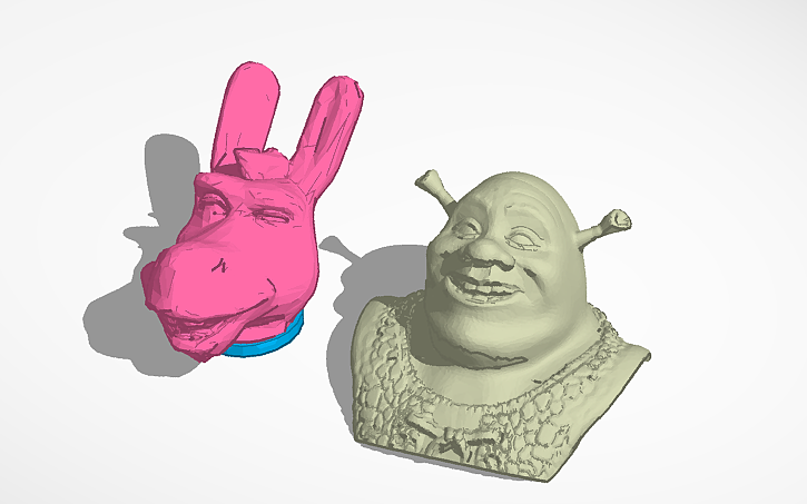3D design Shrek and donkey for scx24 power wagon - Tinkercad