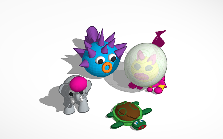 3D design ANIMALS - Tinkercad