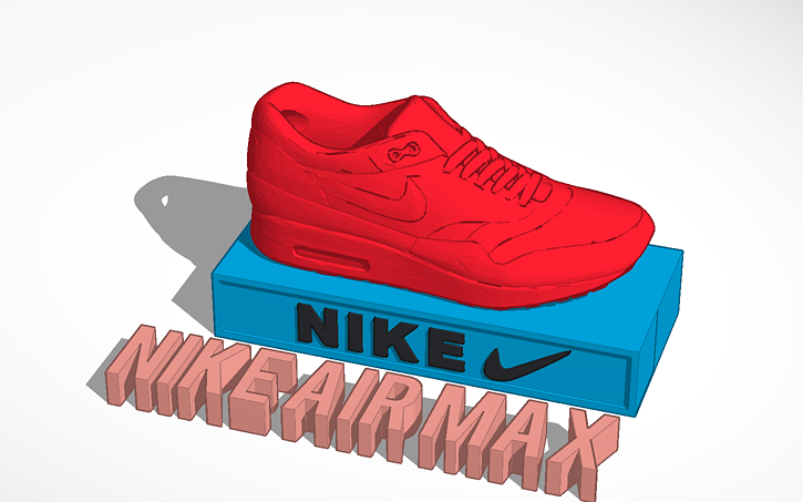 3D design NIke Air Max (Red) elijah sherfield - Tinkercad