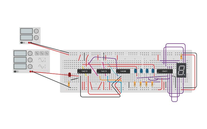 Circuit design ASYNCHRONOUS DECADE COUNTER 7 SEGMENT DISPLAY-1001 ...