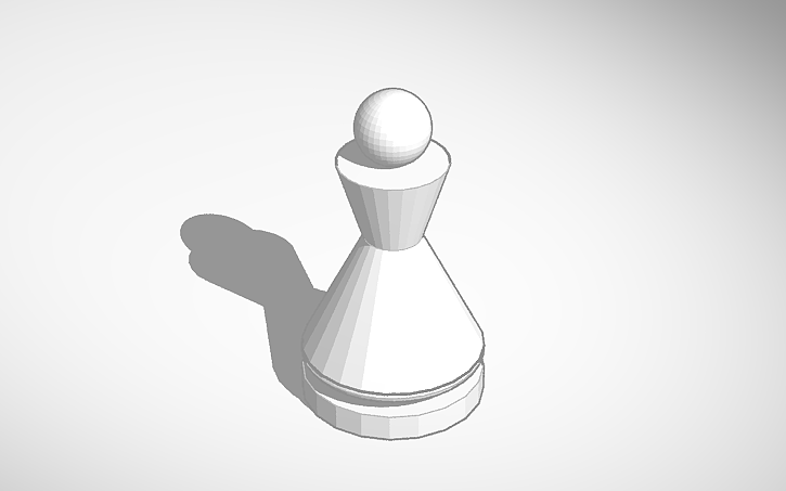 3D design Chess Pawn - Tinkercad