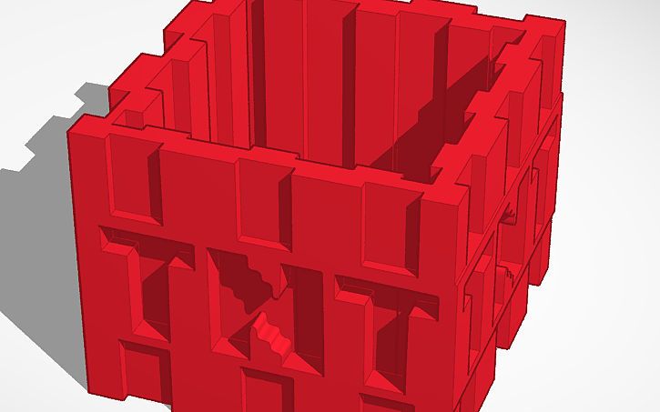 3D design Minecraft TNT Popcorn Bucket - Tinkercad