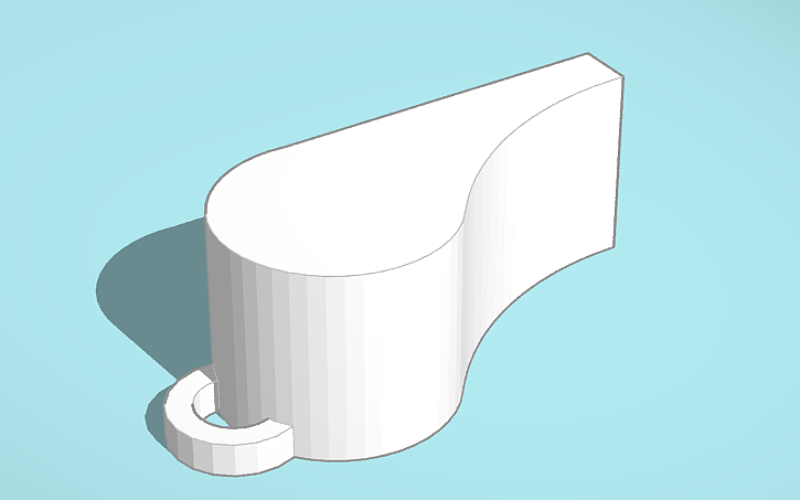 3D design Whistle 3D printable! 120+ DB - Tinkercad