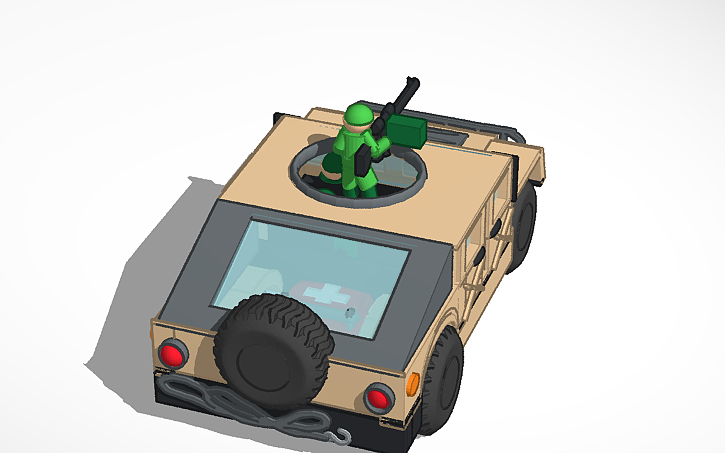 3D design HMMWV H1 - Tinkercad
