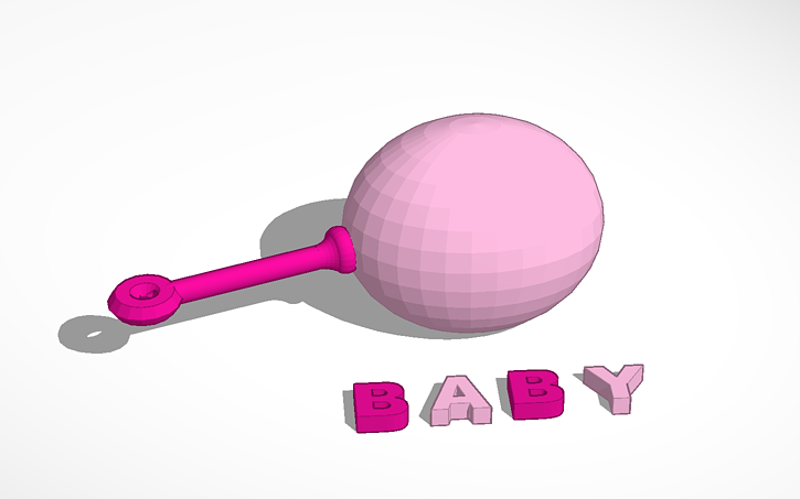 3D design Baby Rattle - Tinkercad
