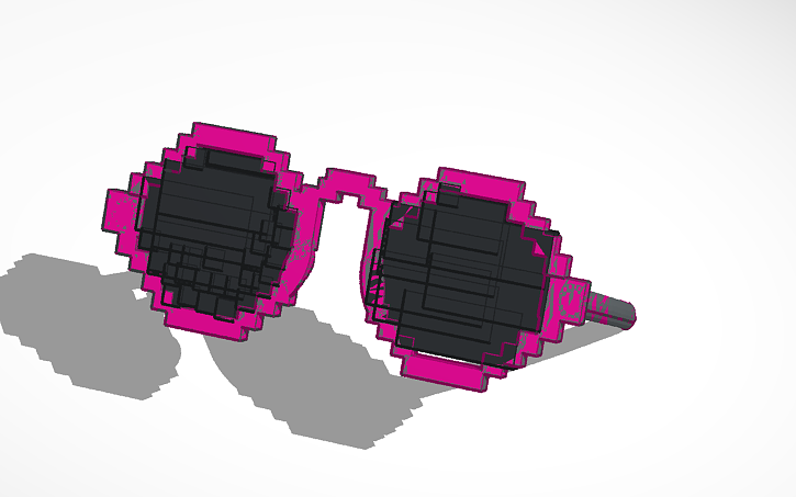 3D design minecraft sun glasses - Tinkercad