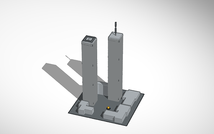 3D design WTC Twin Towers - Tinkercad