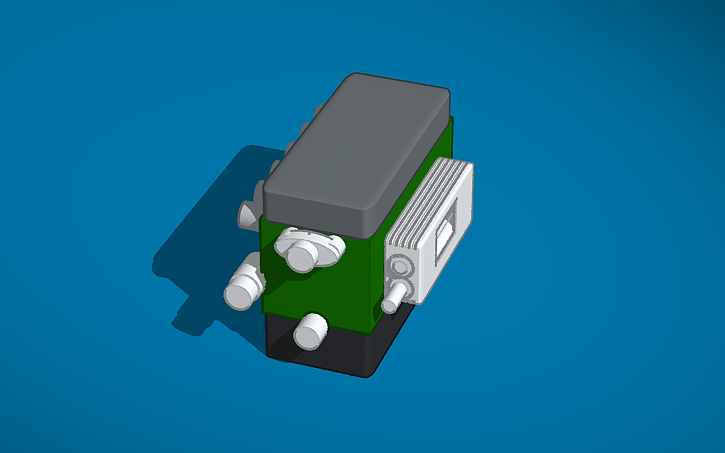 3D design 2 stroke i6 diesel (SIMLAB) - Tinkercad