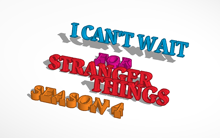 3d Design Stranger Things Tinkercad
